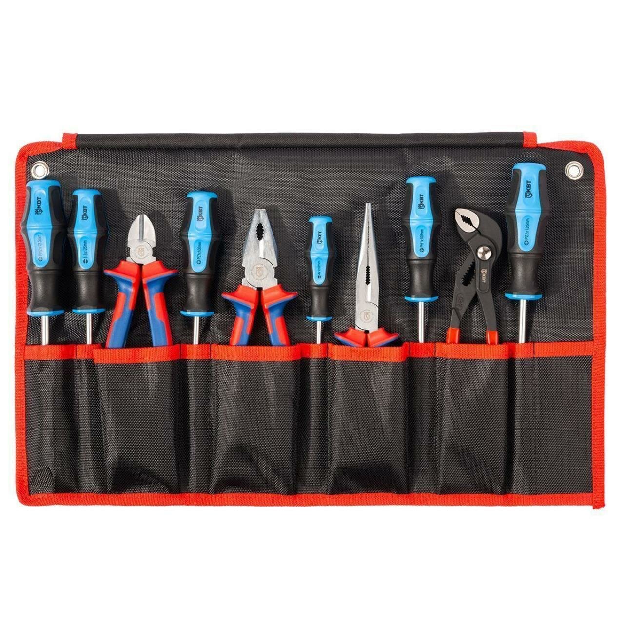 Набор НИС-06 инструмента для проведения слесарно-монтажных работ, 10 шт. в сумке (КВТ) 92068