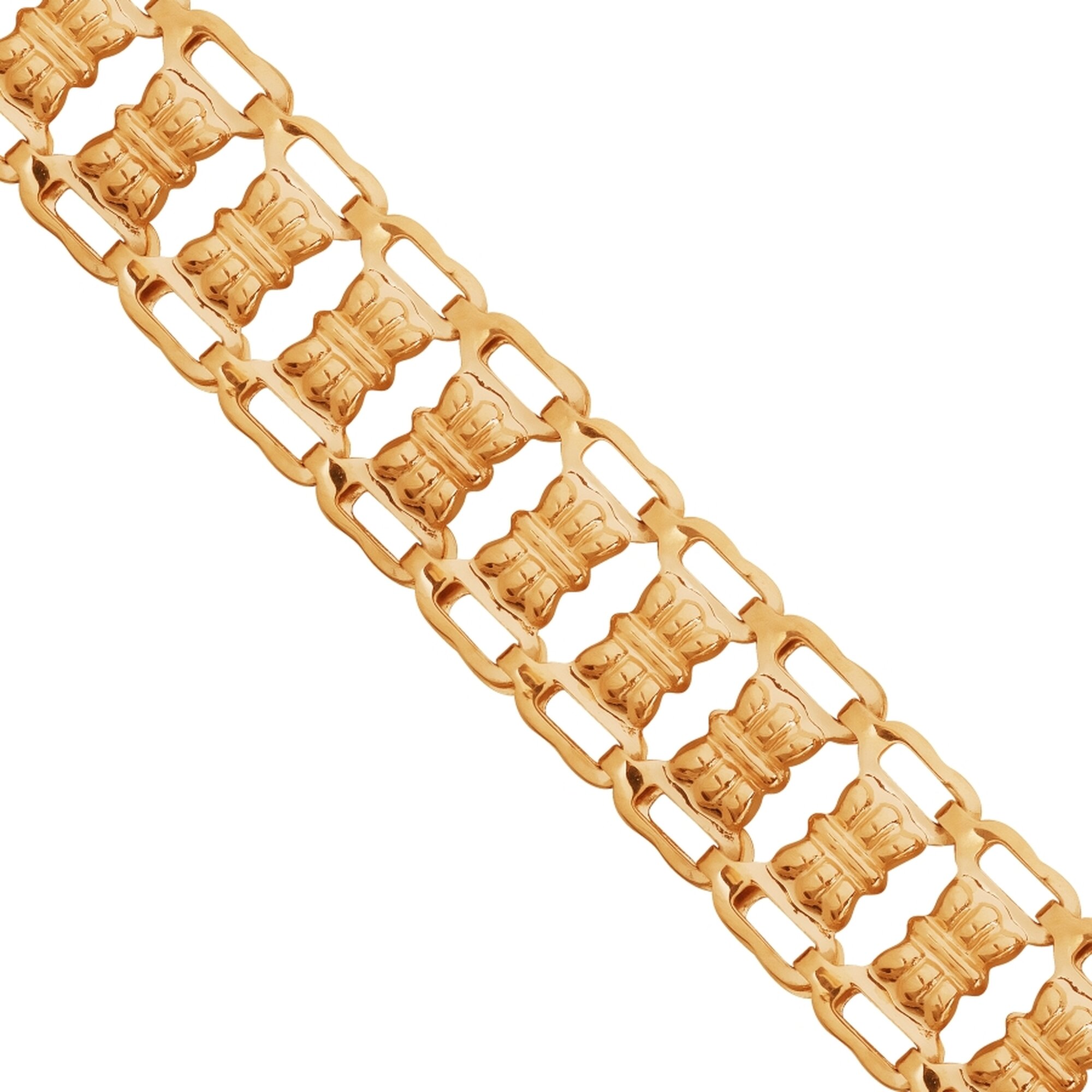 Браслет, красное золото, 585 проба