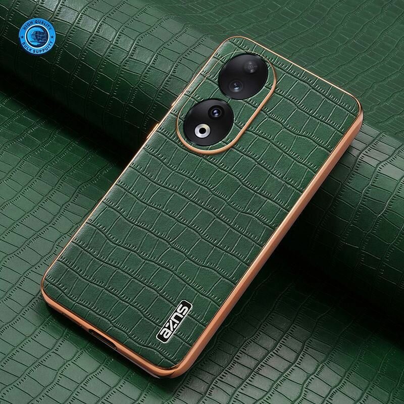 AZNS Классический кожаный чехол для Honor 90(на Хонор 90) с тиснением под кожу крокодила