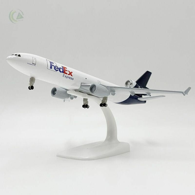 20cm Металлическая модель самолета Fedex Express MD - 11 миниатюрная копия