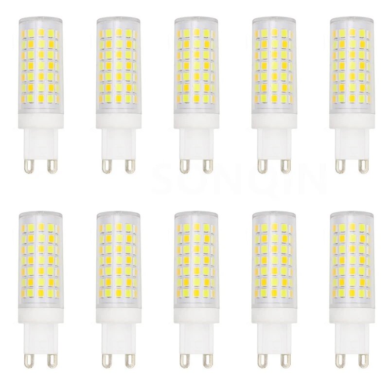 10 шт. G9 светодиодная лампа 7 Вт 9 Вт 12 Вт 15 Вт 18 Вт с регулируемой яркостью, керамическая лампа, замена галогенных ламп 50 Вт для дома 110/220 В