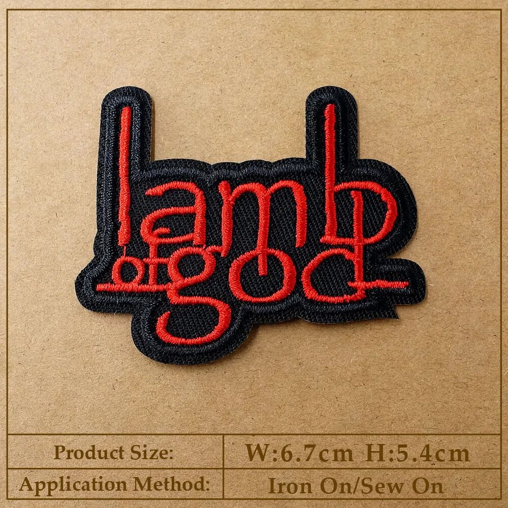 Нашивка "Lamb of God", цвет 29, Iron On/Sew On
