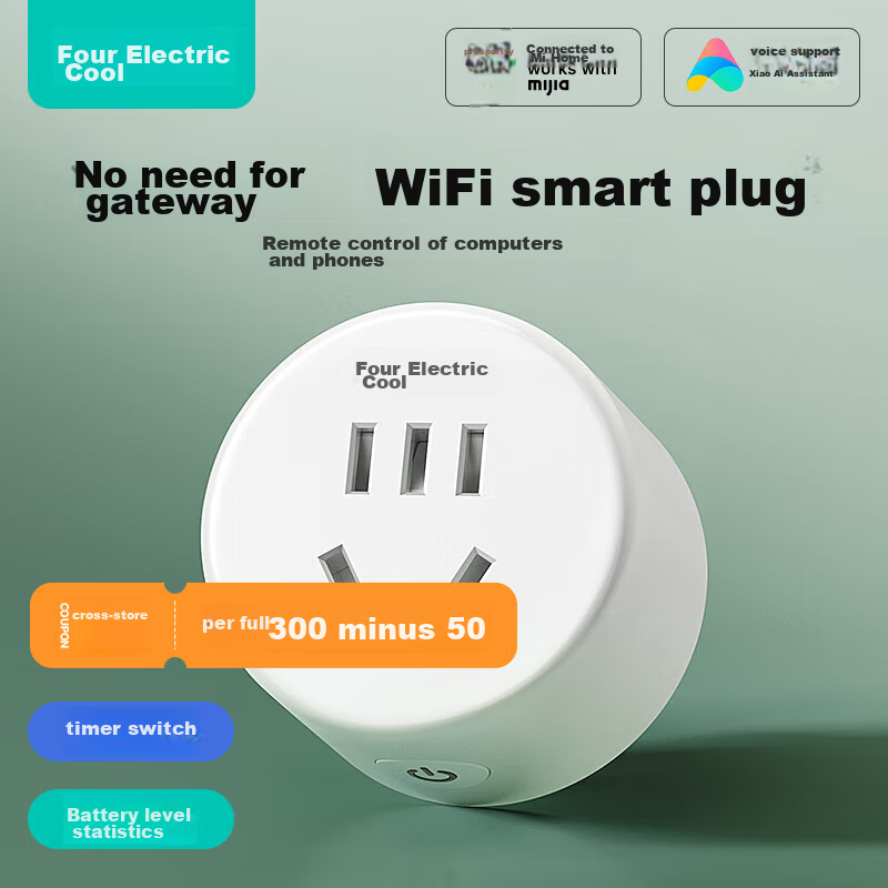 Gosund Smart Socket, Mijia APP Remote Control, Timer Switch, 10A Power Consumption Statistics, Daily Electricity Consumption at Your Fingertips, Network-Scheduled Smart Plug CP1-AM