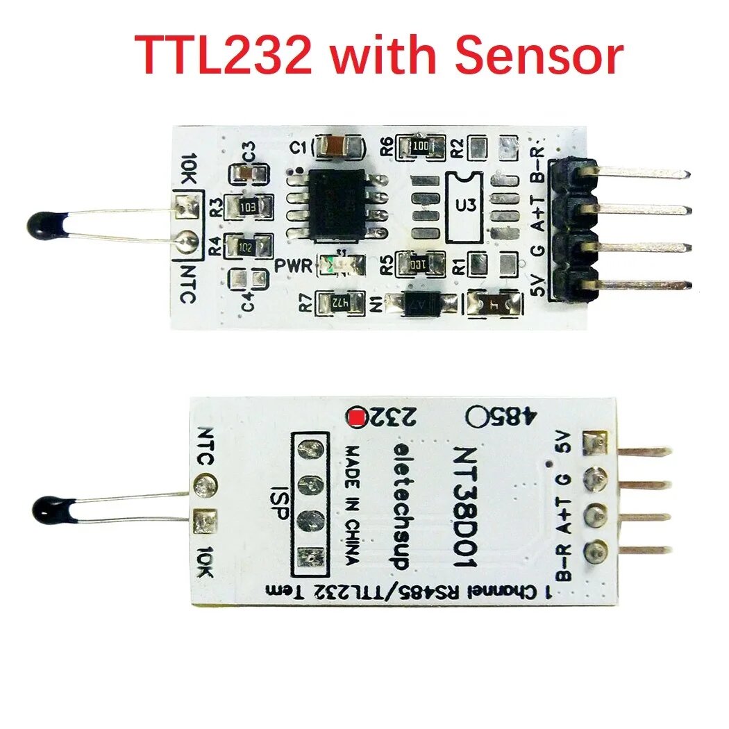 Eletechsup NT38D01 RS485/RS232(TTL) конвертер термистора TTL232 withSensor