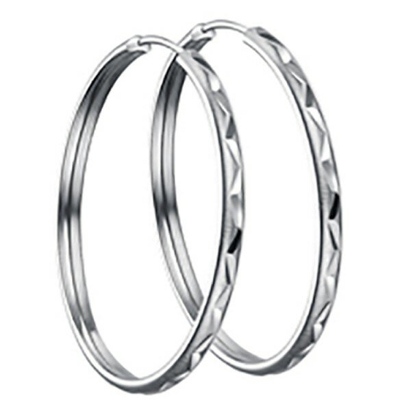 Серьги конго, серебро, 925 проба, родирование