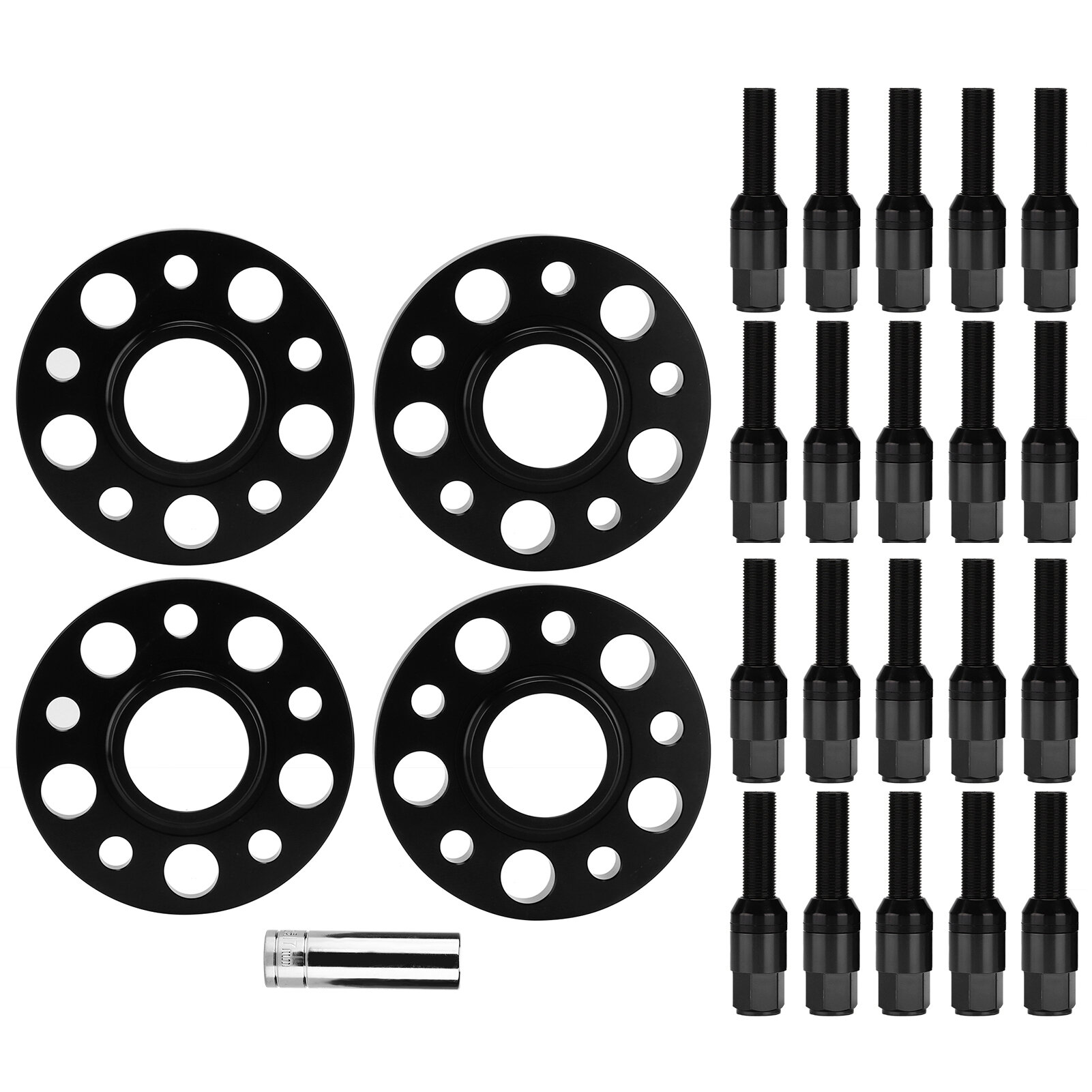 Набор фланцев сцентрированного колеса, центричные колеса, 0,6 дюйма 0,8 дюйма с заменой болтов для 1 2 3 серии x1 x2 x3 (черный)