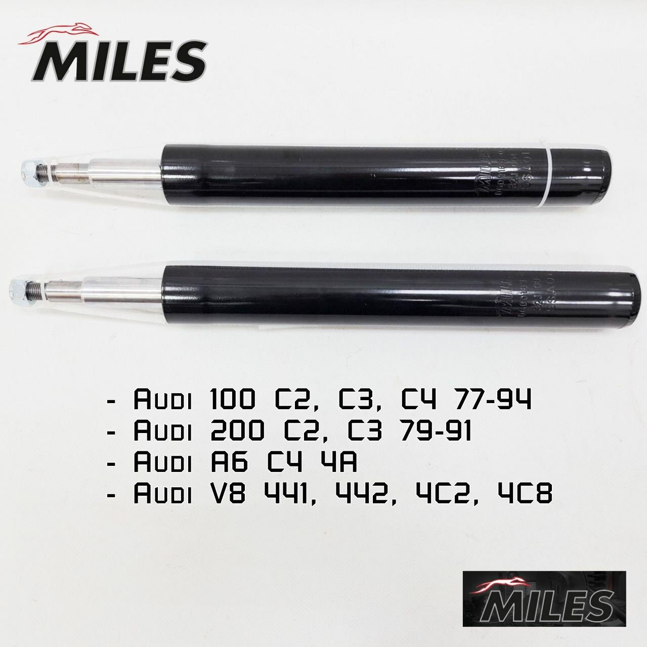 Передние амортизаторы MILES для AUDI 100 C2, C3, C4, AUDI 200 C2, C3, AUDI A6 C4, AUDI V8, ауди.