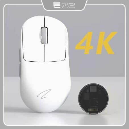 Игровая мышь беспроводная Zaopin Z2, +4K приёмник, Белый + серый