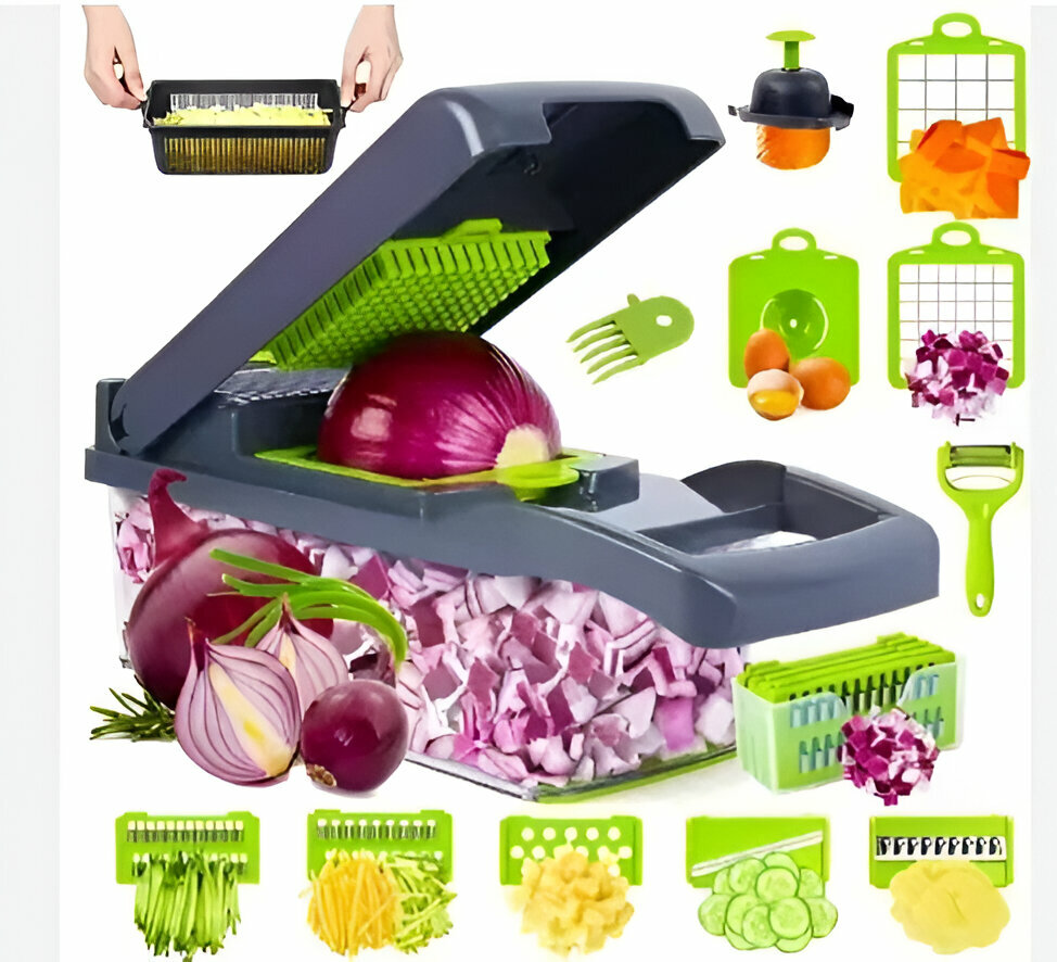 16в1 Многофункциональная Овощерезка терка для овощей, фруктов, приготовления пищи с контейнером