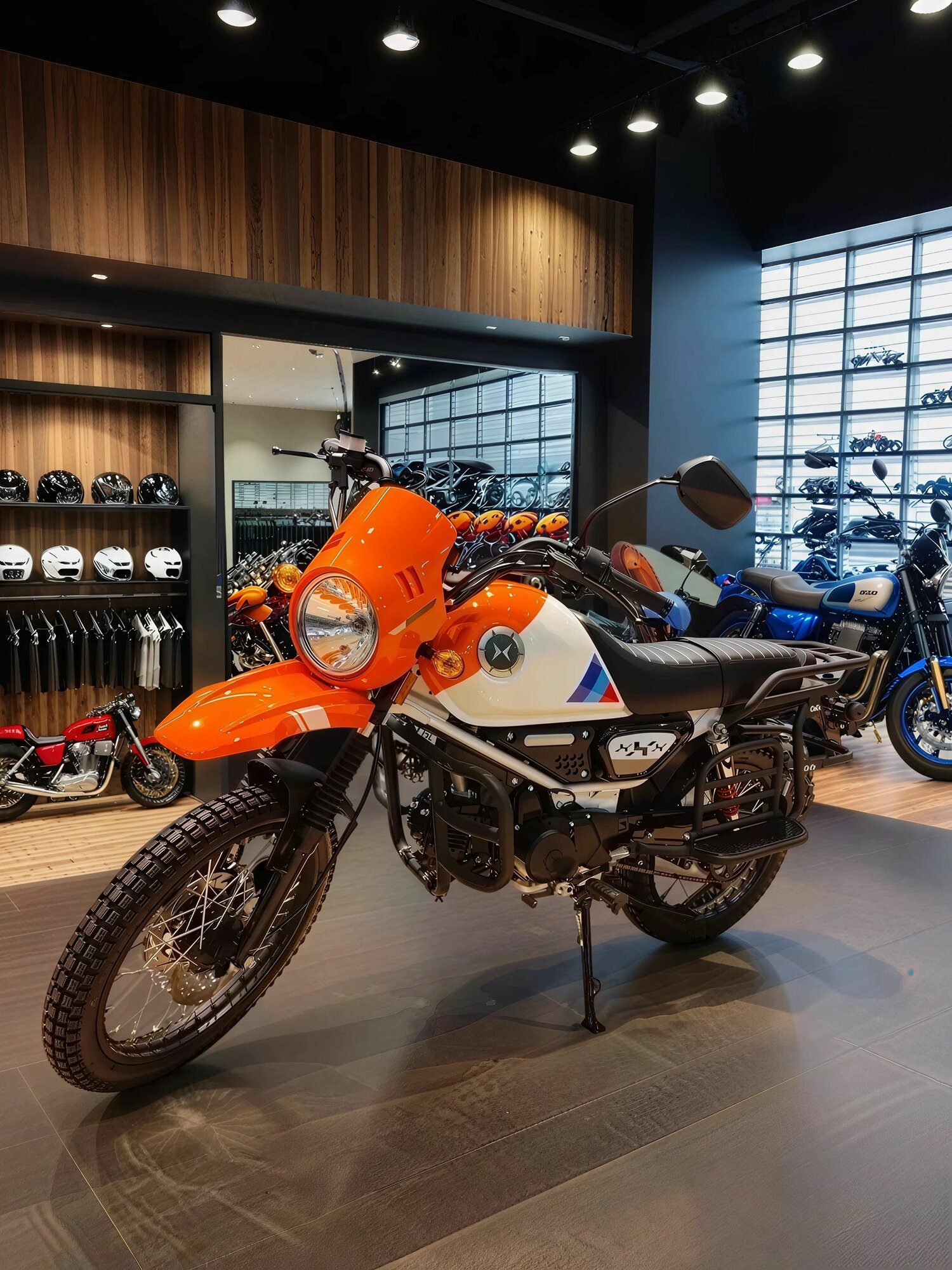 Мопед COLT SCRAMBLER ORANGE/WHITE 110 см3 (49.9 см3)