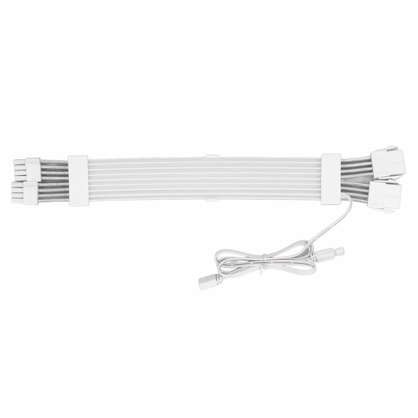 Кабель питания GPU 2x8-pin ARGB, 5V 3-pin, белый, с подсветкой