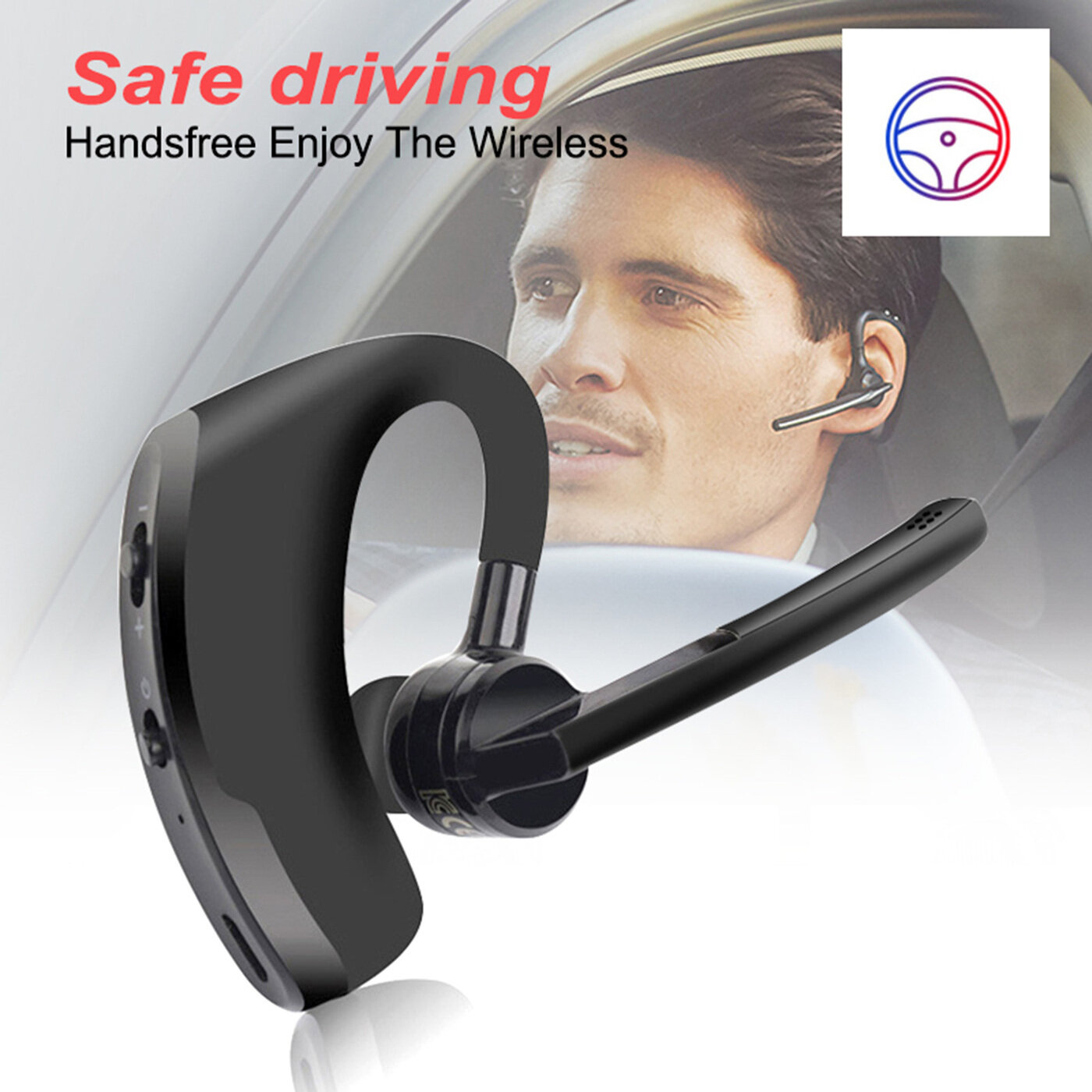 Гарнитура V8 Single Ear BT4.1 с вращением на 270 градусов, функцией громкой связи, функцией трансляции номеров, длительным сроком службы батареи