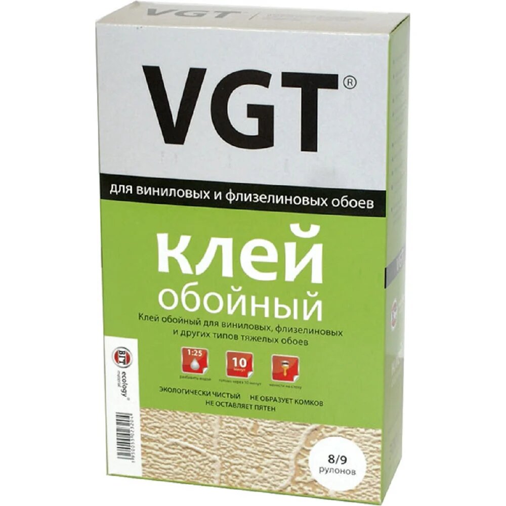 VGT Клей для виниловых, флизелиновых и тяжелых обоев сухой 0.2 кг 11606060