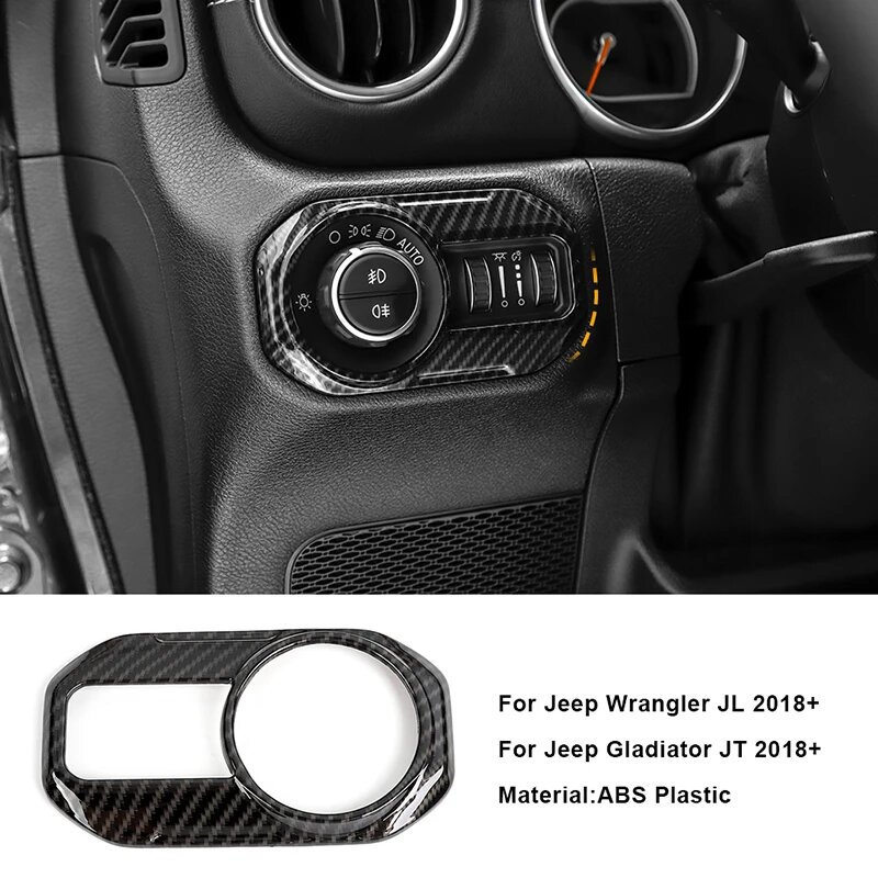 BAWA ABS автомобильное украшение интерьера и защитный чехол Комплект для Jeep Wrangler JL 2018 2019 2020 2021 2022 2023 2024 аксессуары Headlight switch