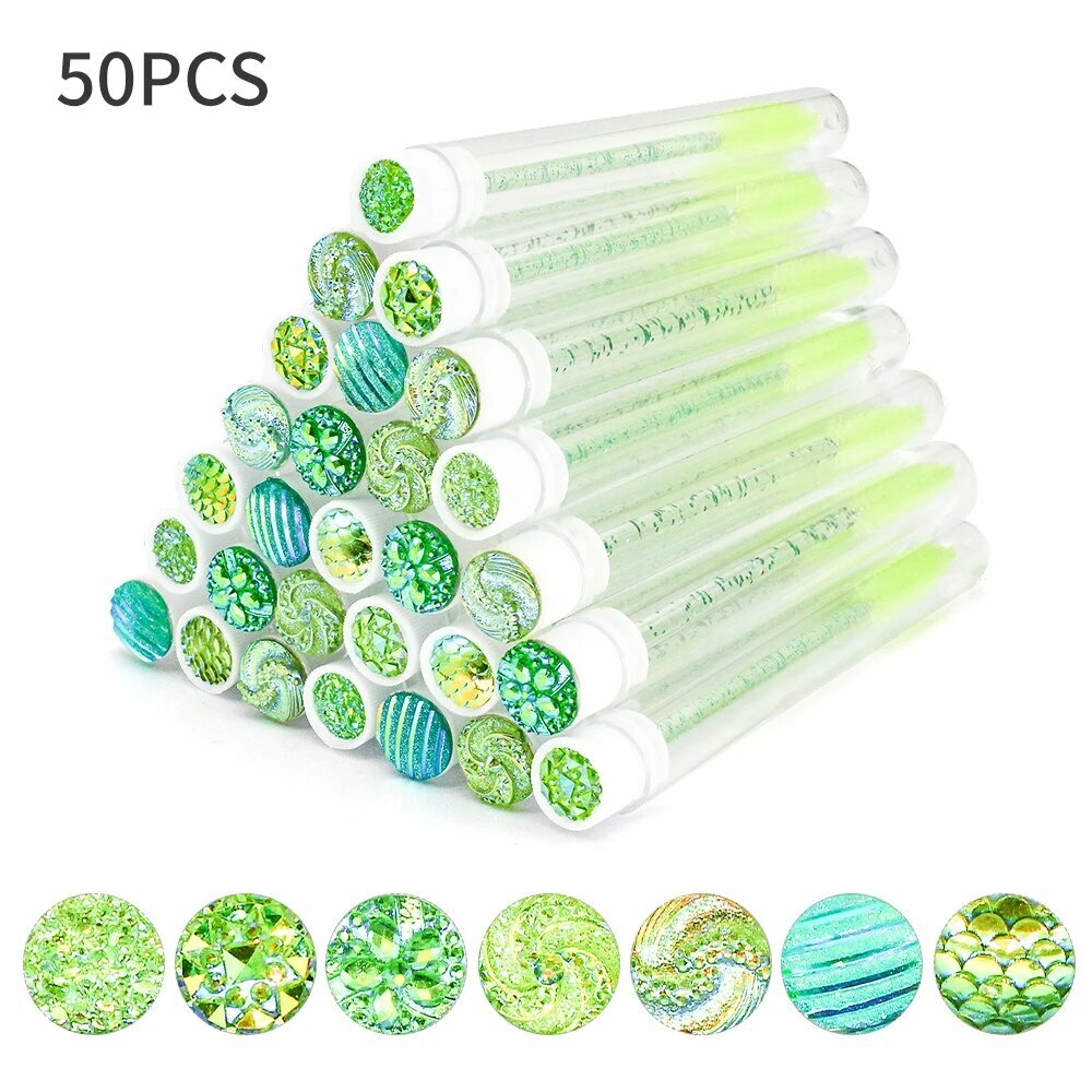 Одноразовые и многоразовые кисти для ресниц AILEISHI 50pcs tube and brush