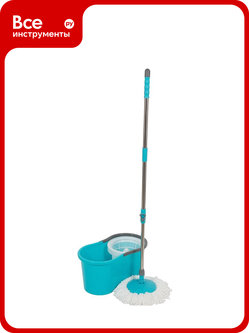 Швабра Рыжий кот Торнадо MopM-18 в комплекте с ведром 310449 эффективной работы