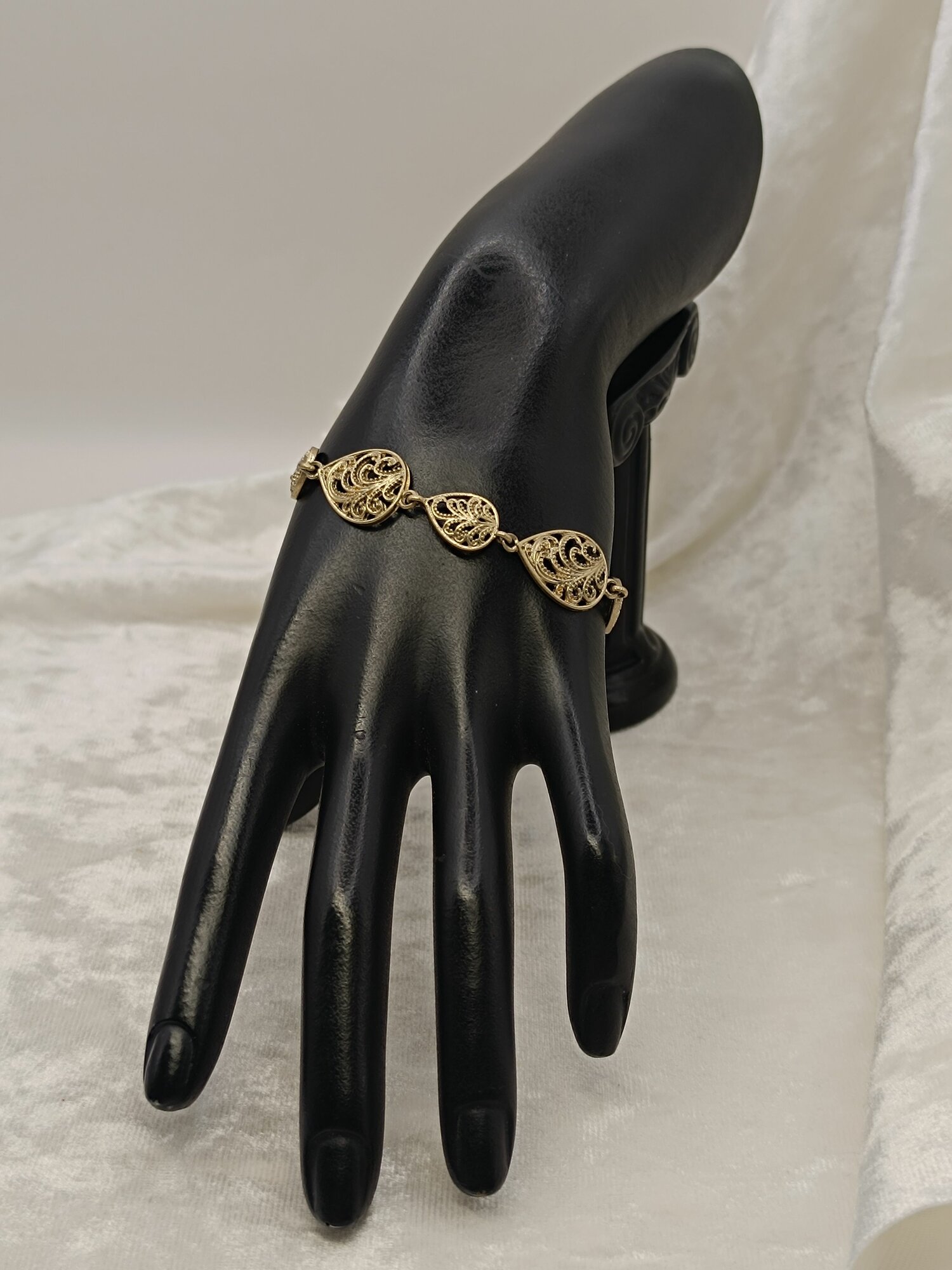 Винтажный мельхиоровый браслет, длина 19 см.