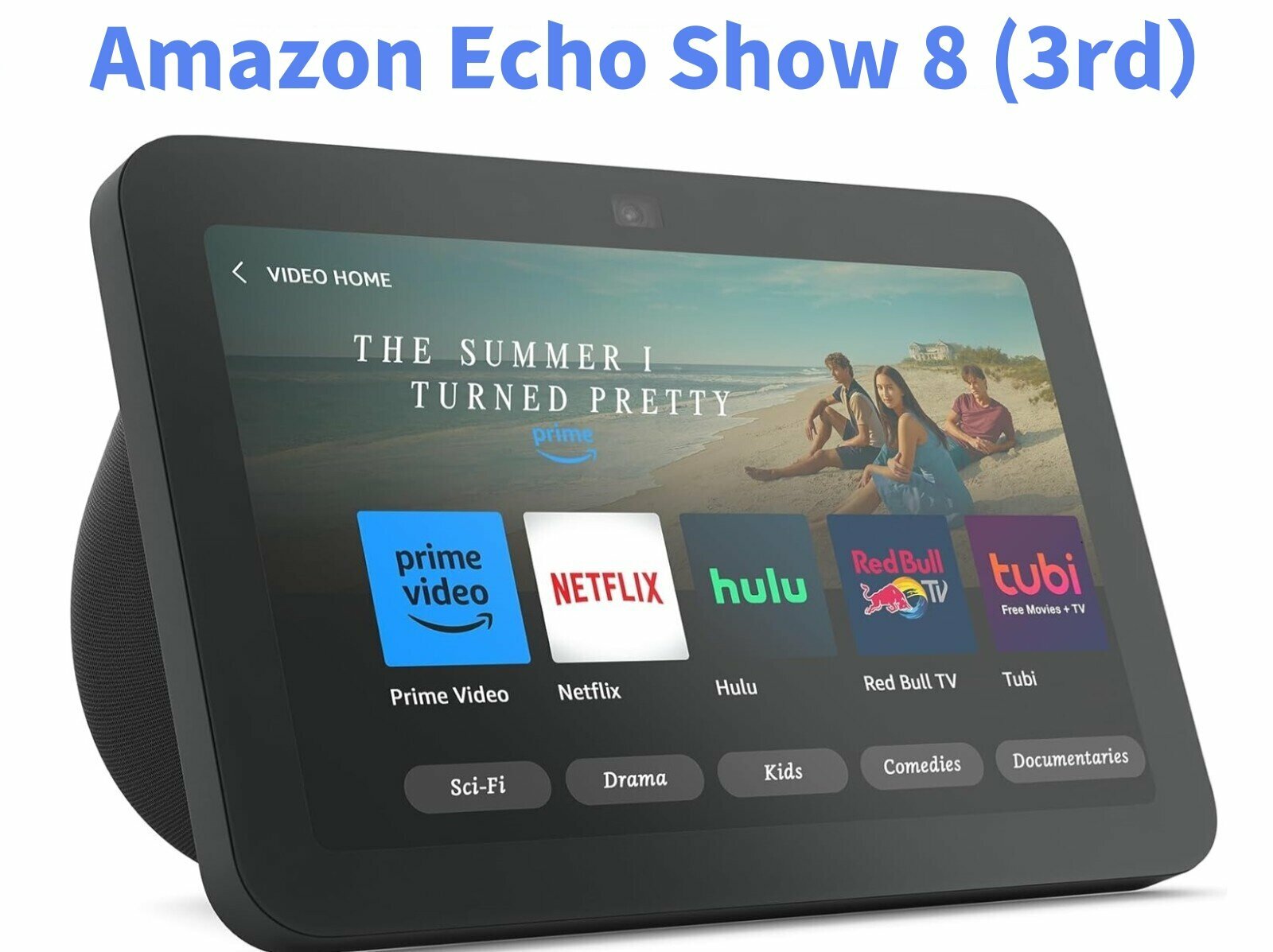 Amazon Echo Show 8 (3rd поколения), интеллектуальная колонка с диагональю 8 дюйма и сенсорным дисплеем, черный