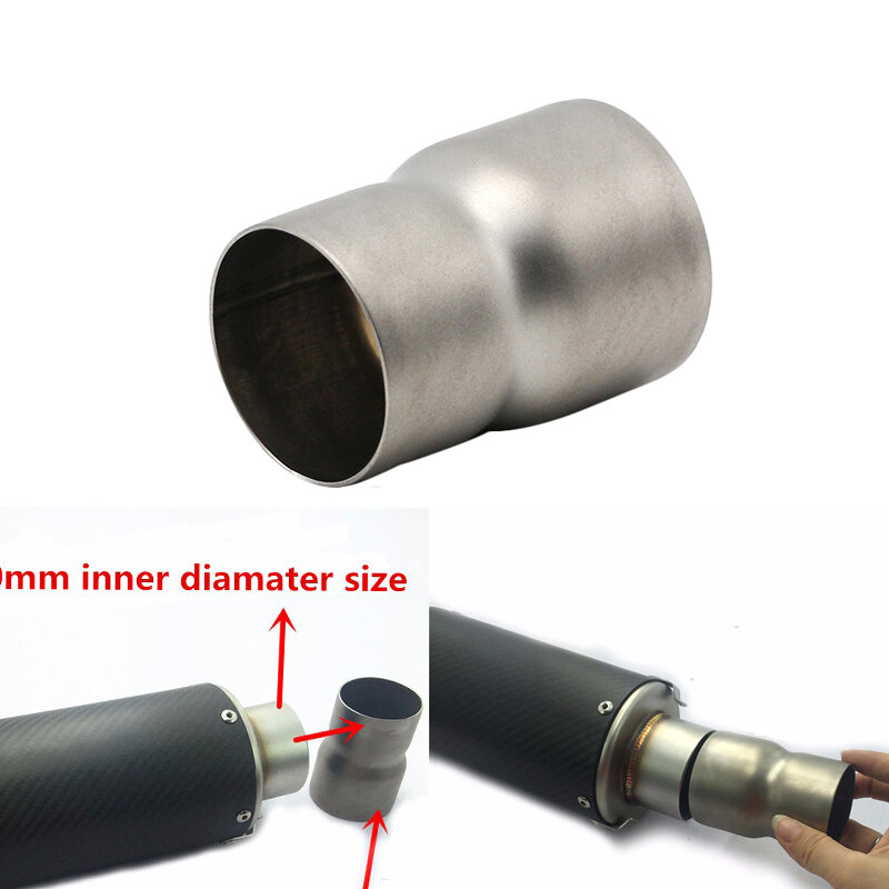 Адаптер для глушителя мотоцикла 60 мм до 51 мм до 36 мм, сварочный наконечник, переходник из мягкой стали, редуктор, соединитель, труба