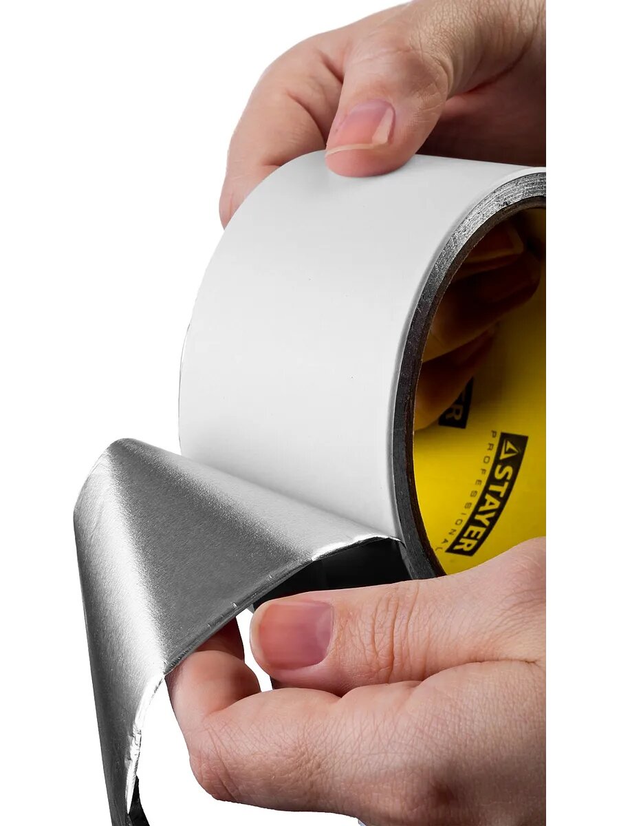 ProTape 50 мм, 50 м, до 120 °С, самоклеящаяся алюминиевая л