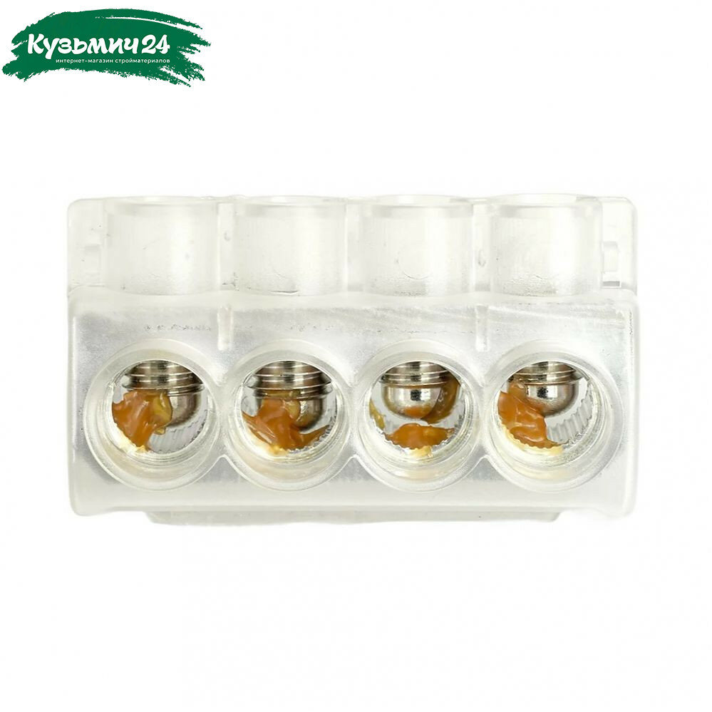 Клемма монтажная 4-х контактная Stekker LD611-4, KE10.504, Al10-50/Cu2,5-35, 50215