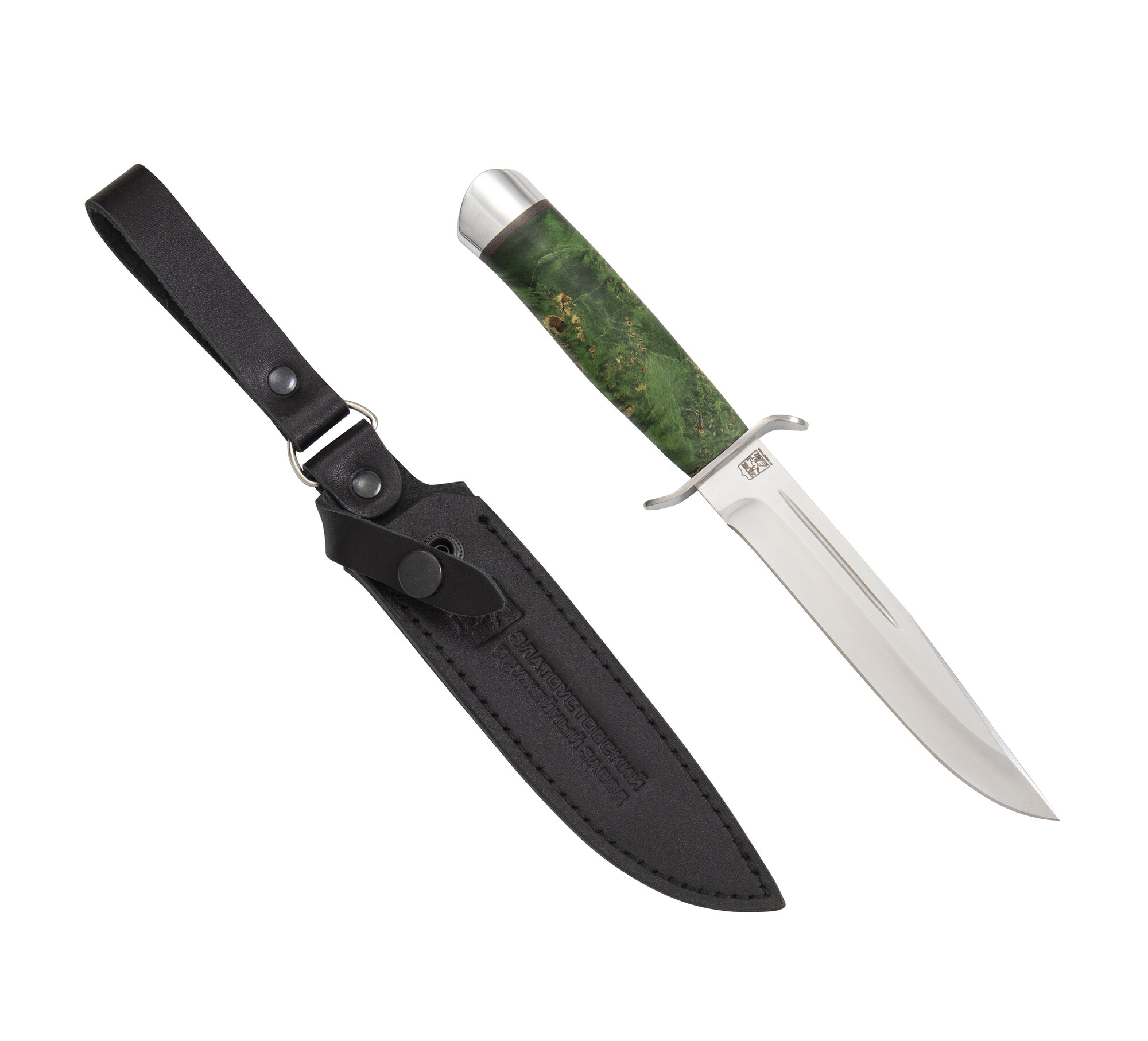 Нож "Финка - 1" (сталь VG 10, кап клена стабилизированный/ал.)