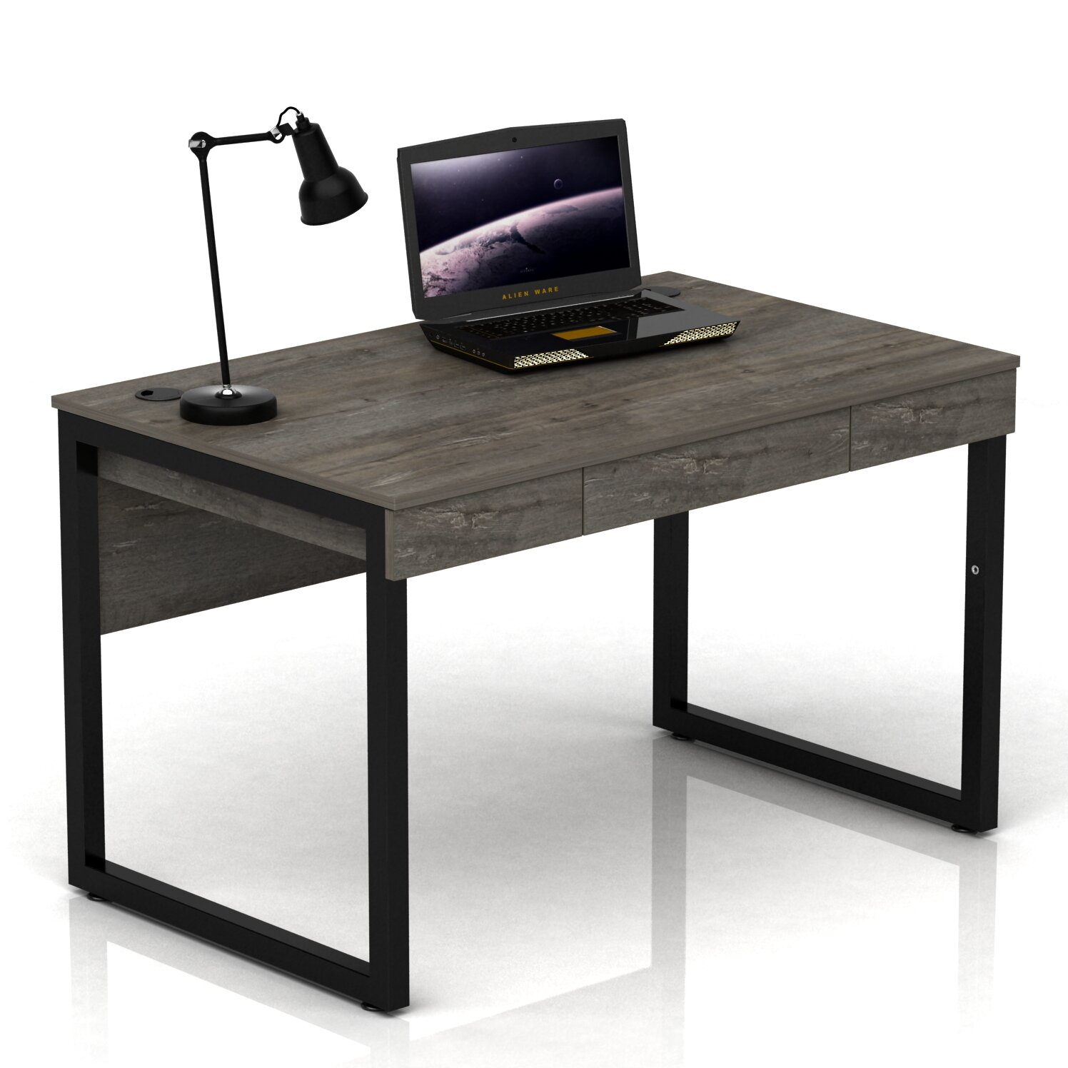 Компьютерный стол AKM-MEBEL LOFT1200, 120x75x75 см дуб амберг