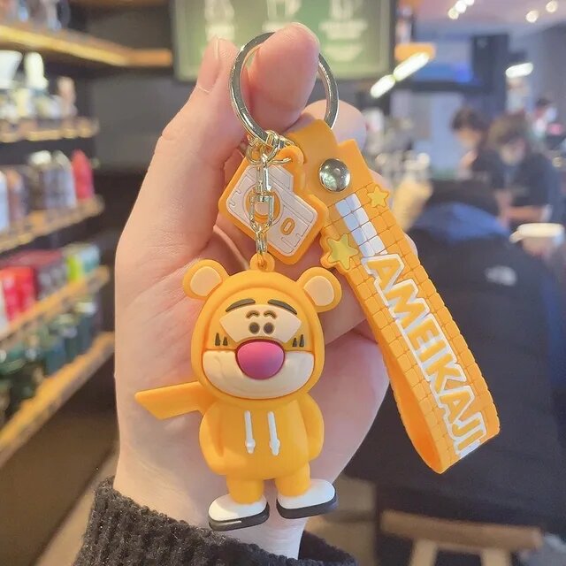 Брелок Disney с мультяшными персонажами: Микки Маус, Минни Маус, ПВХ-кукла, аксессуар для рюкзака, брелок Дональд Дак, подвеска для ключей, подарок для детей.