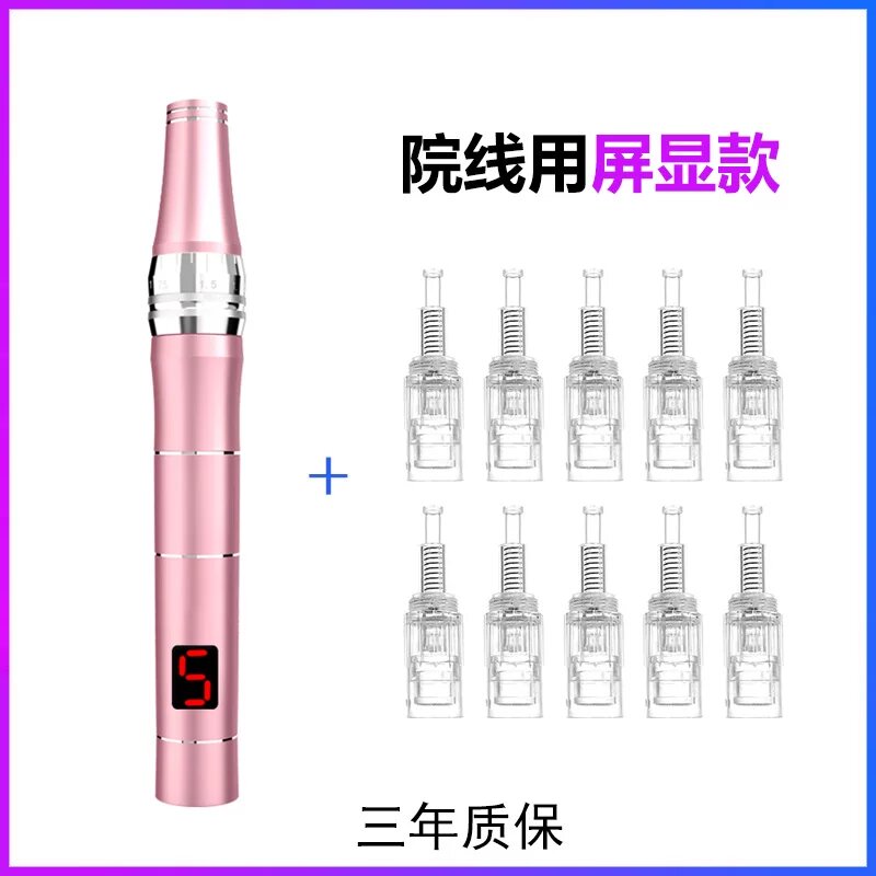 Электрический мезодермальный микроигольчатый интродьюсер MTS, микрокристаллическая ручка для салона красоты, ручка для роста волос, домашнего использования, неглубокий интродьюсер