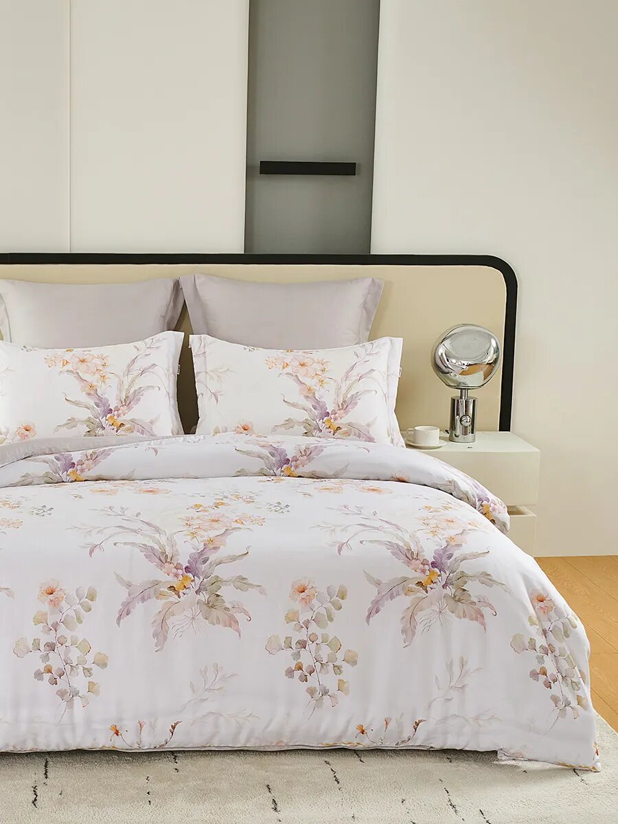 Постельное белье евро 4 наволочки тенсель Tencel