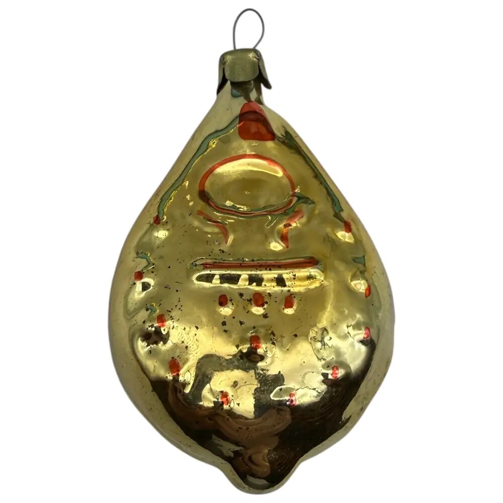Игрушка ёлочная "Музыкальные инструменты Бандура", 8 см, 1950-1960 гг, СССР (Лот 4)