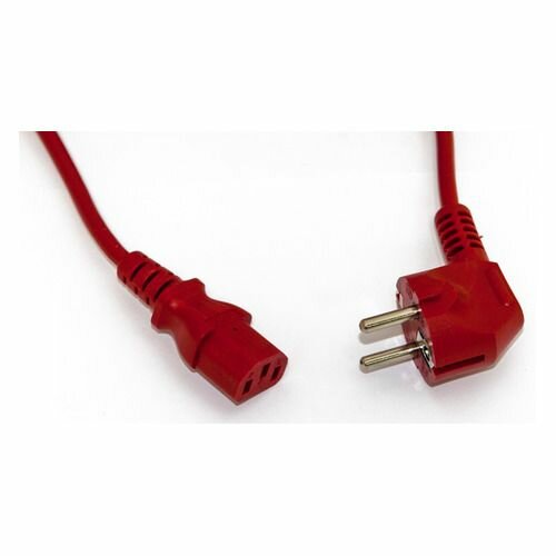 Шнур питания Hyperline (PWC-IEC13-SHM-5.0-RD) C13-Schuko проводник:3x0.75мм2 5м 250В 10А (упак:1шт