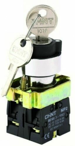 CHINT Переключатель NP2-BG33, 3 положения с фиксацией, 2НО IP40, 574855