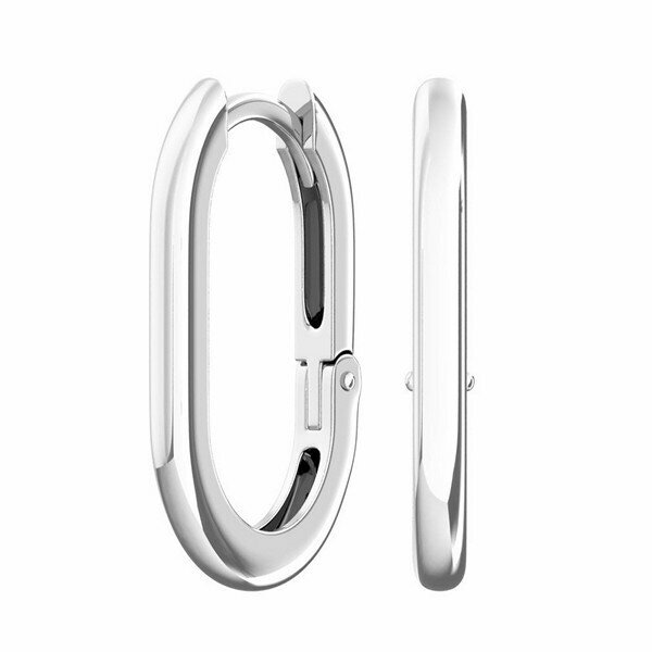 Серьги конго, серебро, 925 проба, родирование