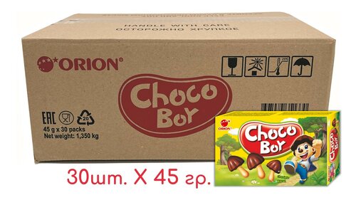 Печенье Orion Choco Boy, 30 шт по 45 г — купить в интернет-магазине ТД Флорин на Яндекс Маркете