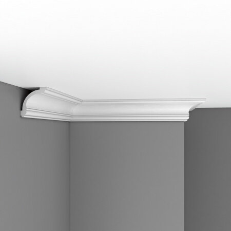 Плинтус Потолочный Гладкий Decomaster 96633 В103хШ97хД2400 мм / Декомастер.