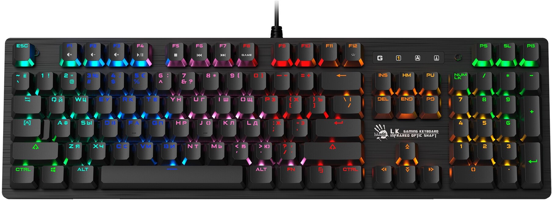 Клавиатура A4Tech B 820 R Blue S черный