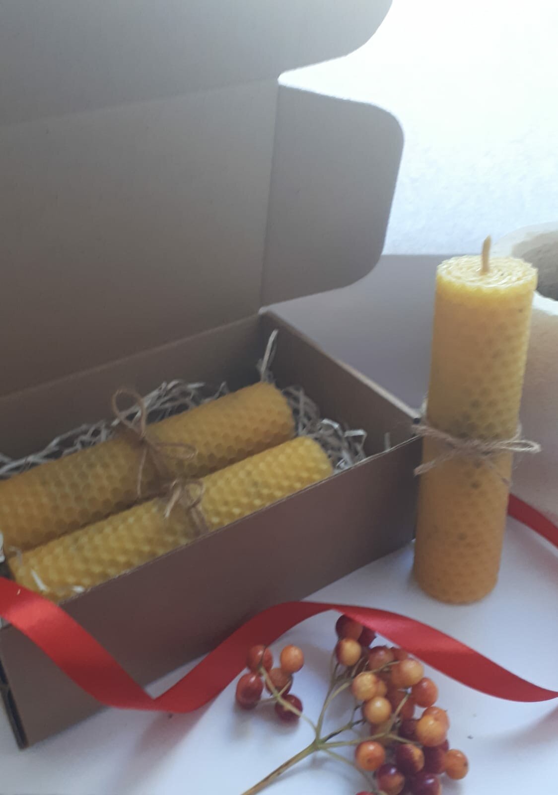 Набор свечей из натуральной вощины 2 шт.