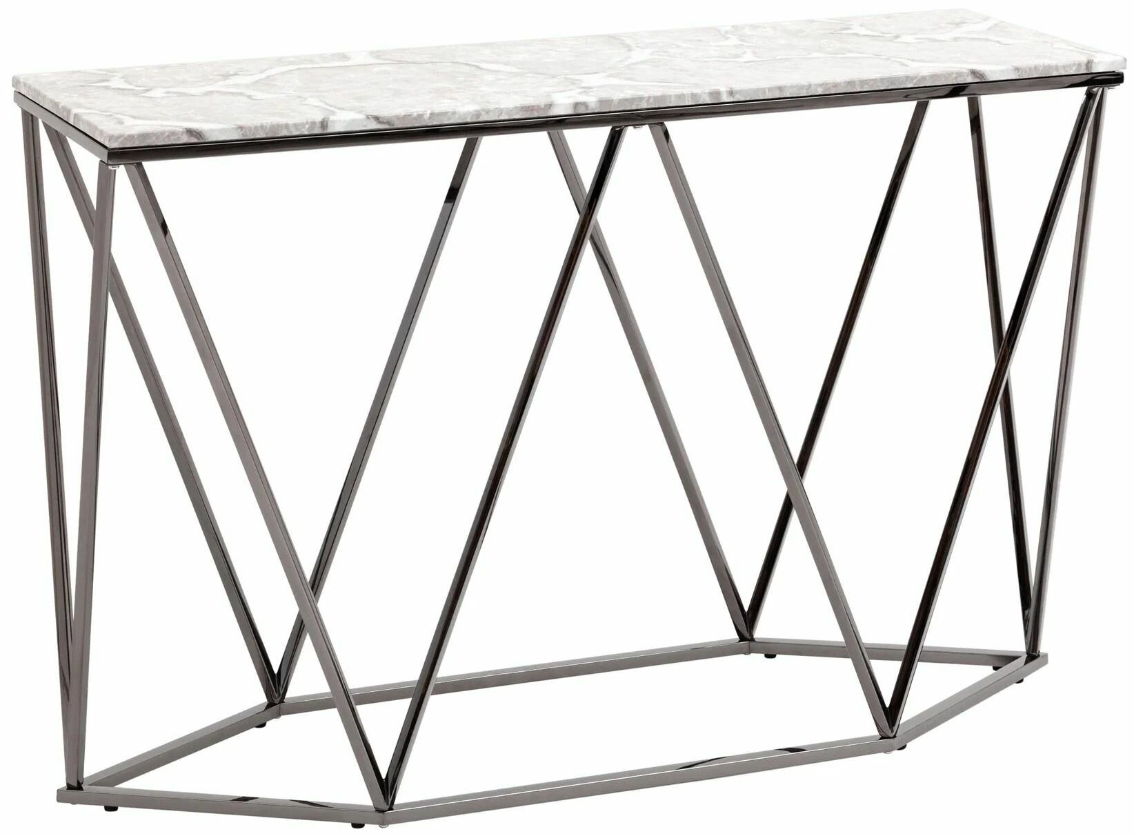 Консоль STOOL GROUP Авалон 122*41 Серый мрамор/Темный хром Размеры: Высота 788мм Глубина 406мм Ширина 1220мм