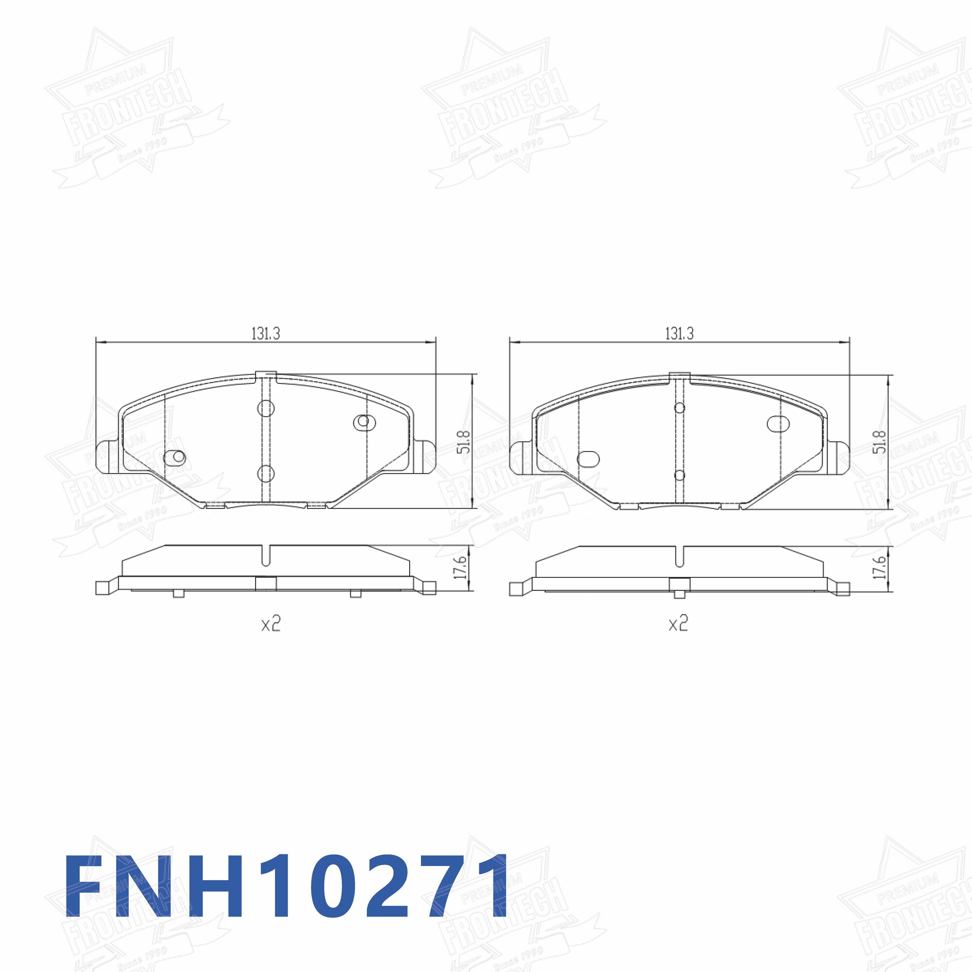 Тормозные колодки 6RU698151B FRONTECH, для Volkswagen Polo, Audi A1/A2/A3, Skoda Rapid/Fabia/Roomster, SEAT Ibiza