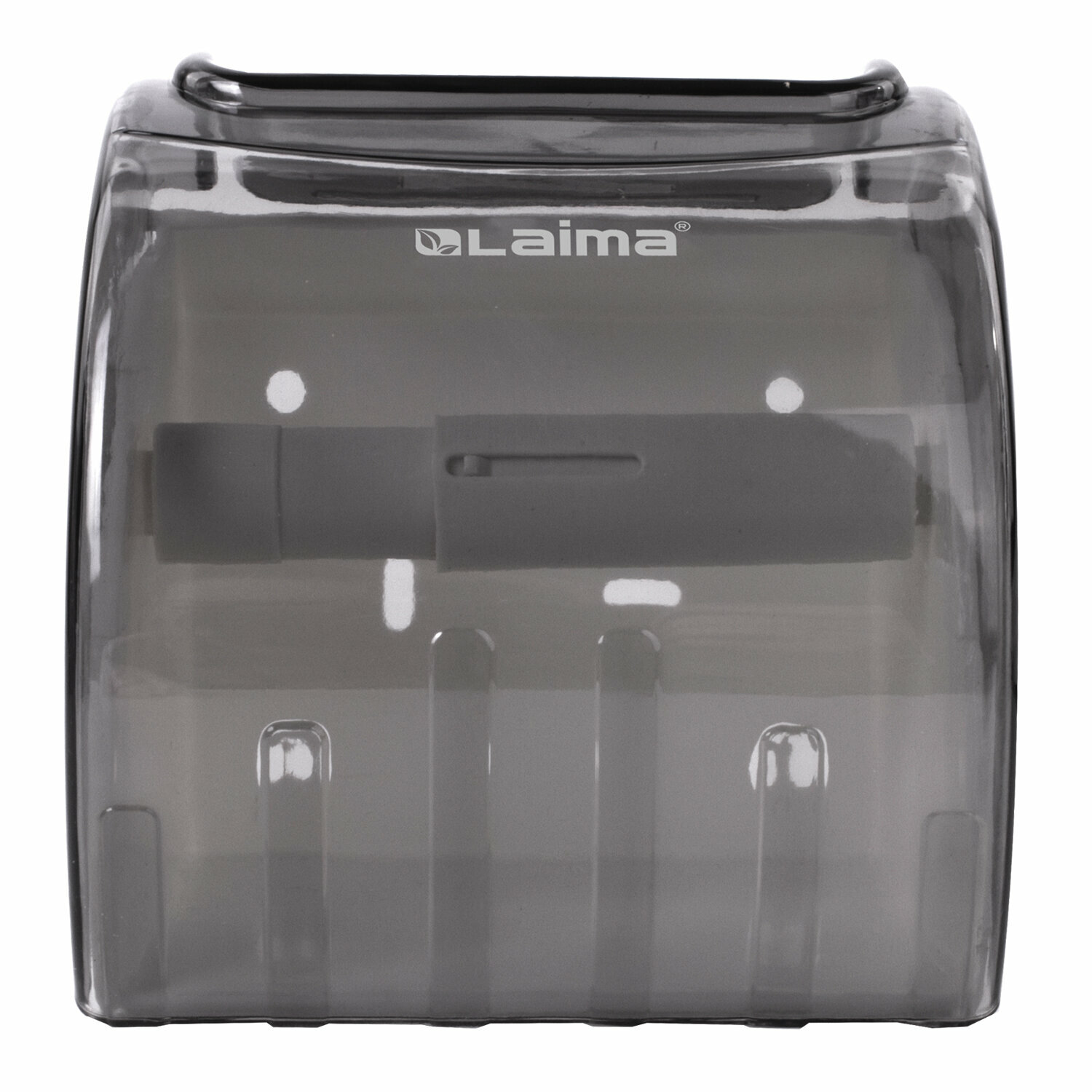 Упаковка 2 шт. Диспенсер для бытовой туалетной бумаги LAIMA, тонированный серый, 605044