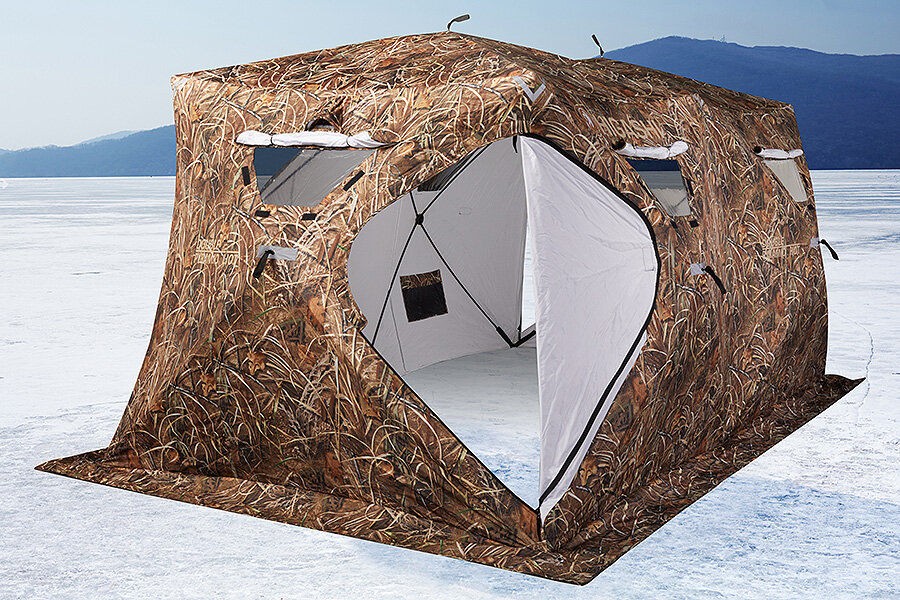Зимняя палатка HIGASHI Double Camo Pyramid Hot DC 6-местная, для охоты и рыбалки