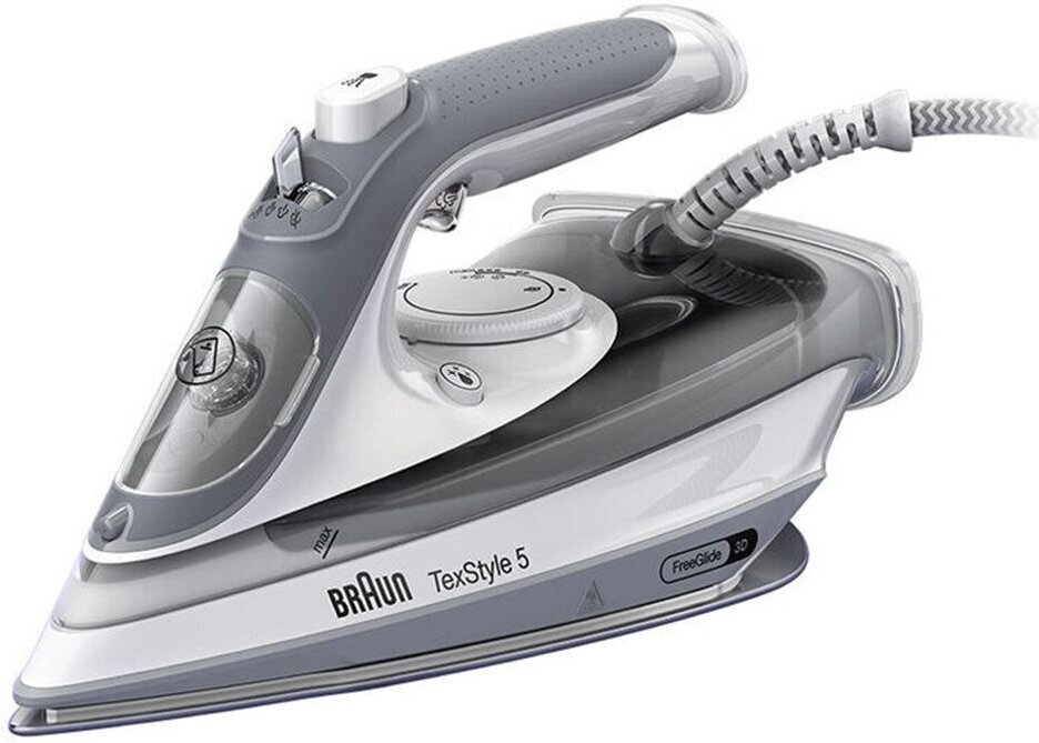 Утюг Braun SI5078GY TexStyle 5, мощность 2800Вт, подошва EloxalPlus, 3D FreeGlide, серый