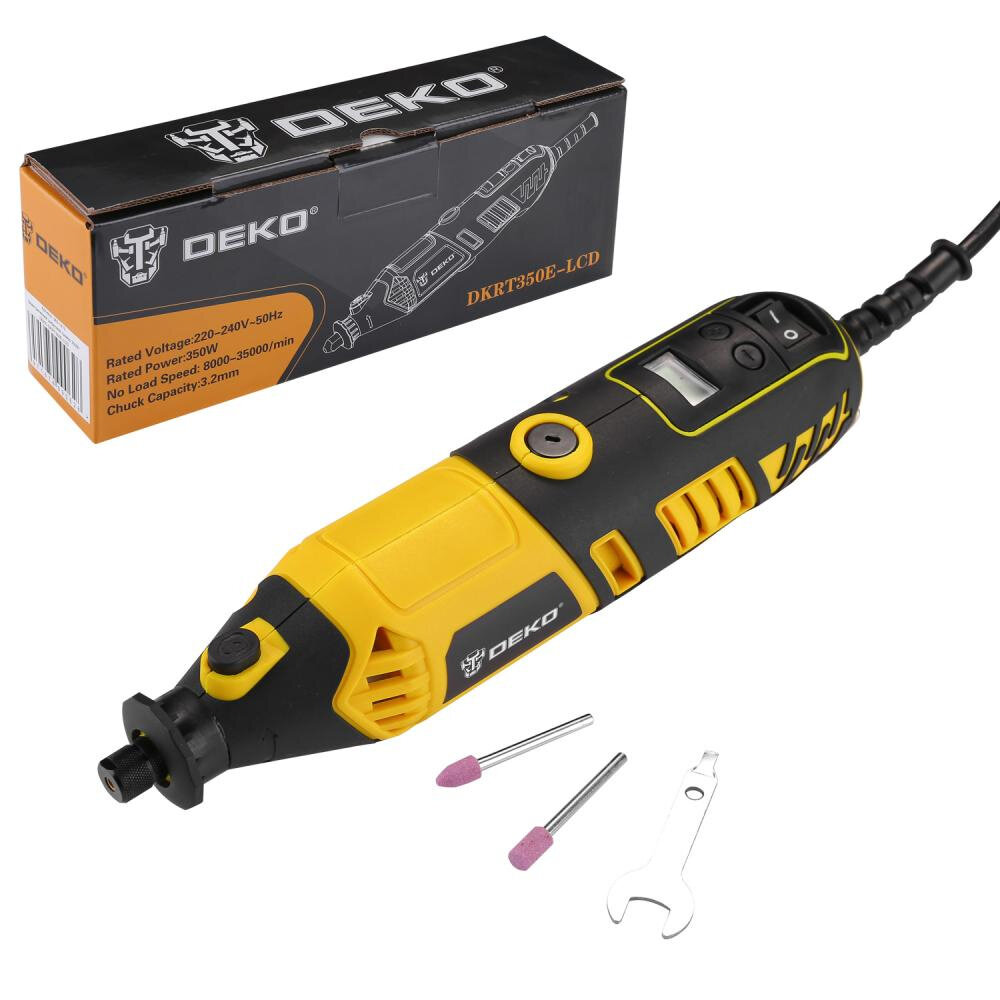 Гравер электрический цифровой DKRT350E-LCD DEKO, 063-1412