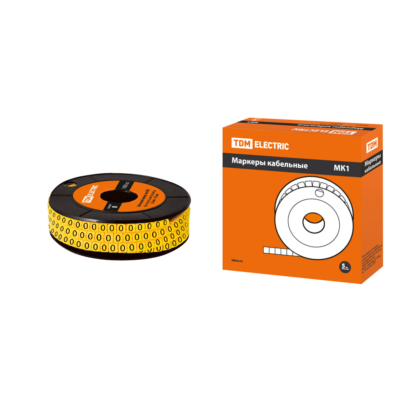 Маркер МК1 - 2,5мм символ "0" 1000шт/ролл, TDM SQ0511-0015 (1 упак)