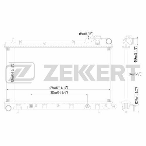 Основной радиатор (двигателя) ZEKKERT MK1448 для Subaru Forester