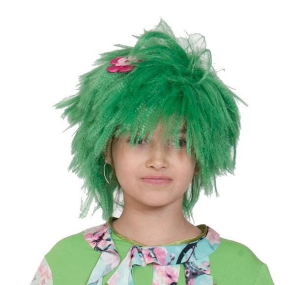 Парик зеленый Кикимора / Леший универсальный для сказочных представлений