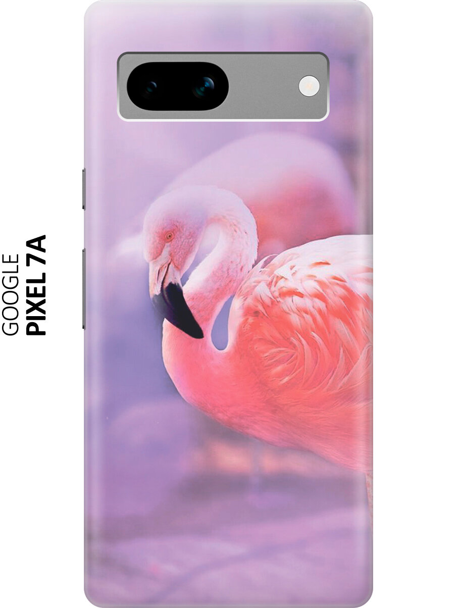 Силиконовый чехол Розовый фламинго на Google Pixel 7a / Гугл Пиксель 7а