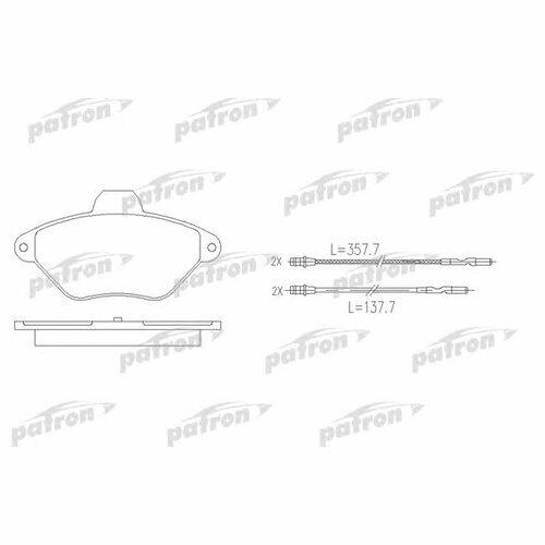 Комплект передних тормозных колодок Patron PBP875 для Citroen Xantia (1993-2003)