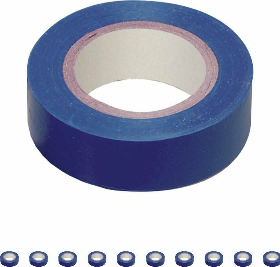 Изолента ПВХ IEK 15 мм 10 метров синяя (комплект из 10 шт)